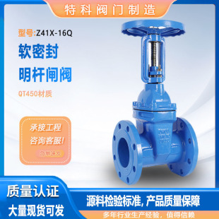 Z41X-16Q球墨铸铁明杆闸阀 软密封 消防阀门 市政供水污水阀门-阿里巴巴
