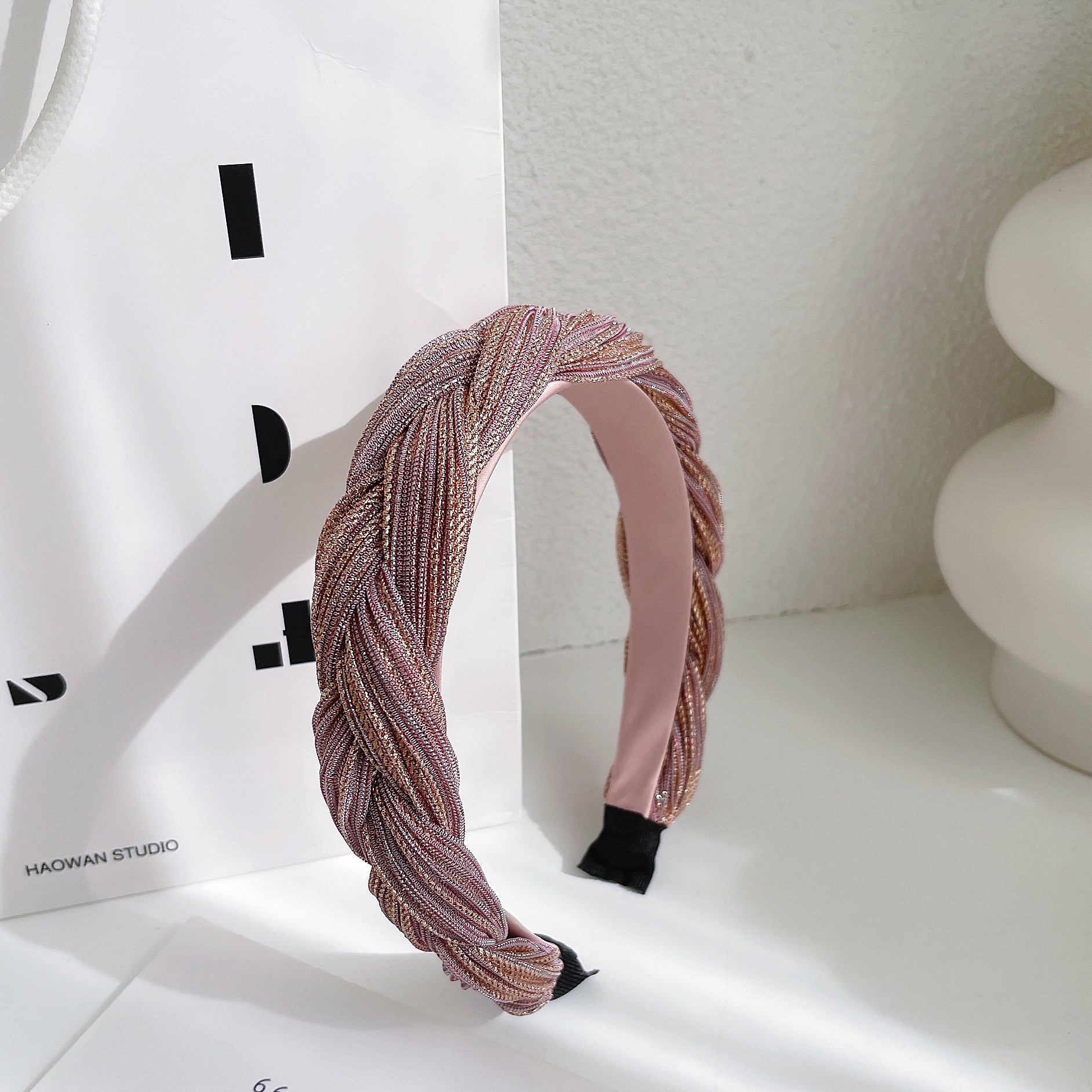 亚马逊跨境新款创意麻花辫子复古头箍欧美简约时尚百搭热销发箍-阿里巴巴