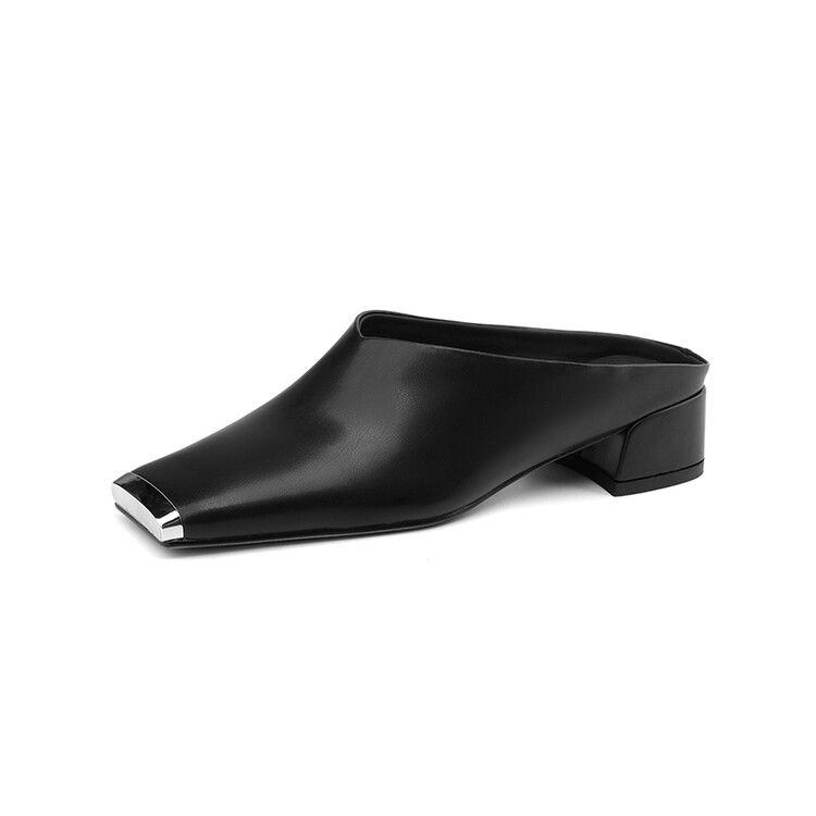 CHIKO Shay Square Toe Block Heels Clogs/Mules Shoes
