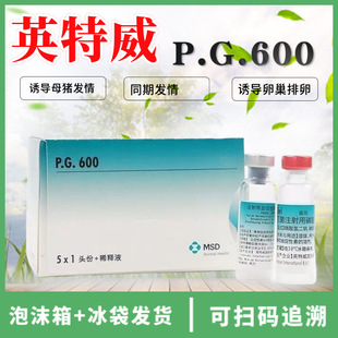Intervet Pg600 Injection Gonadotropin Gonadotropin 5 Sets/Box + Diluent
