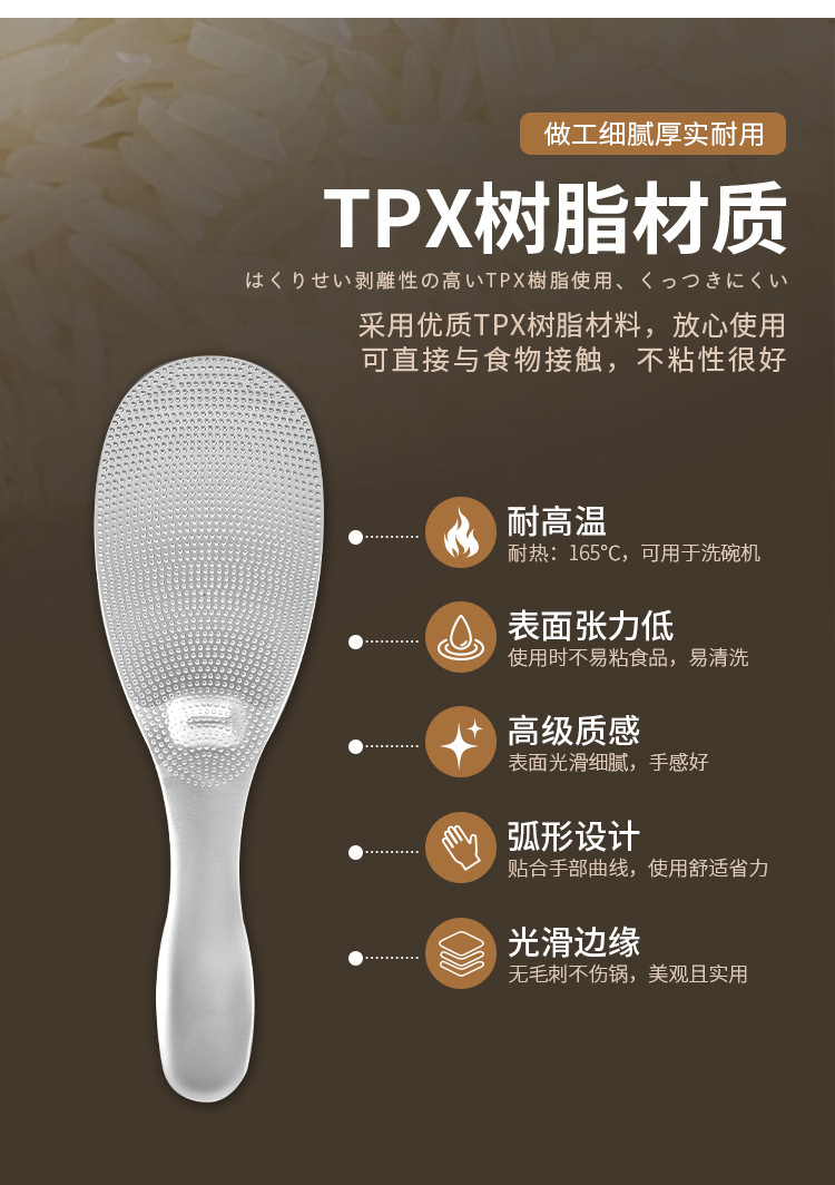 KM 不粘饭勺透明饭勺家用电饭煲盛饭勺耐高温TPX材质带支点米饭勺-阿里巴巴