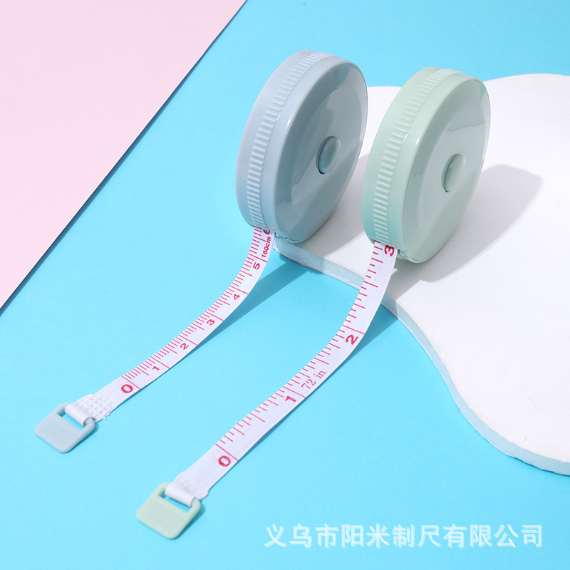 家用可爱自动伸缩型皮尺卷尺 迷你小软尺1.8米塑料卷尺 量衣尺-阿里巴巴