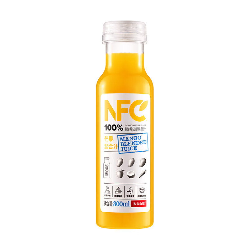 农夫山泉NFC果汁饮料橙汁果汁饮料NFC芒果混合汁300ml*10瓶-阿里巴巴