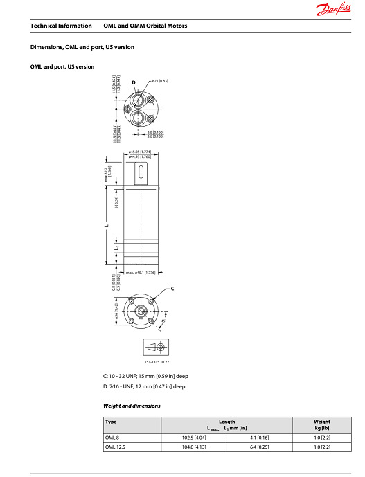 Danfoss（丹佛斯）马达OML、OMM系列微型摆线液压马达低速大扭矩-阿里巴巴