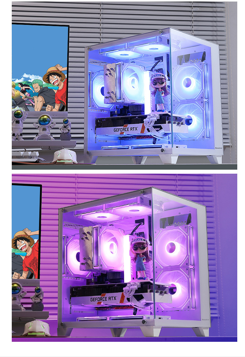 航嘉S900沙尘暴全景版海景房玻璃侧透台式机机箱支持240水冷-阿里巴巴