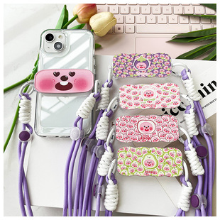 可爱水果Loopy手机背夹撞色挂绳可拆卸调节椭圆波浪万能夹扣通用-阿里巴巴