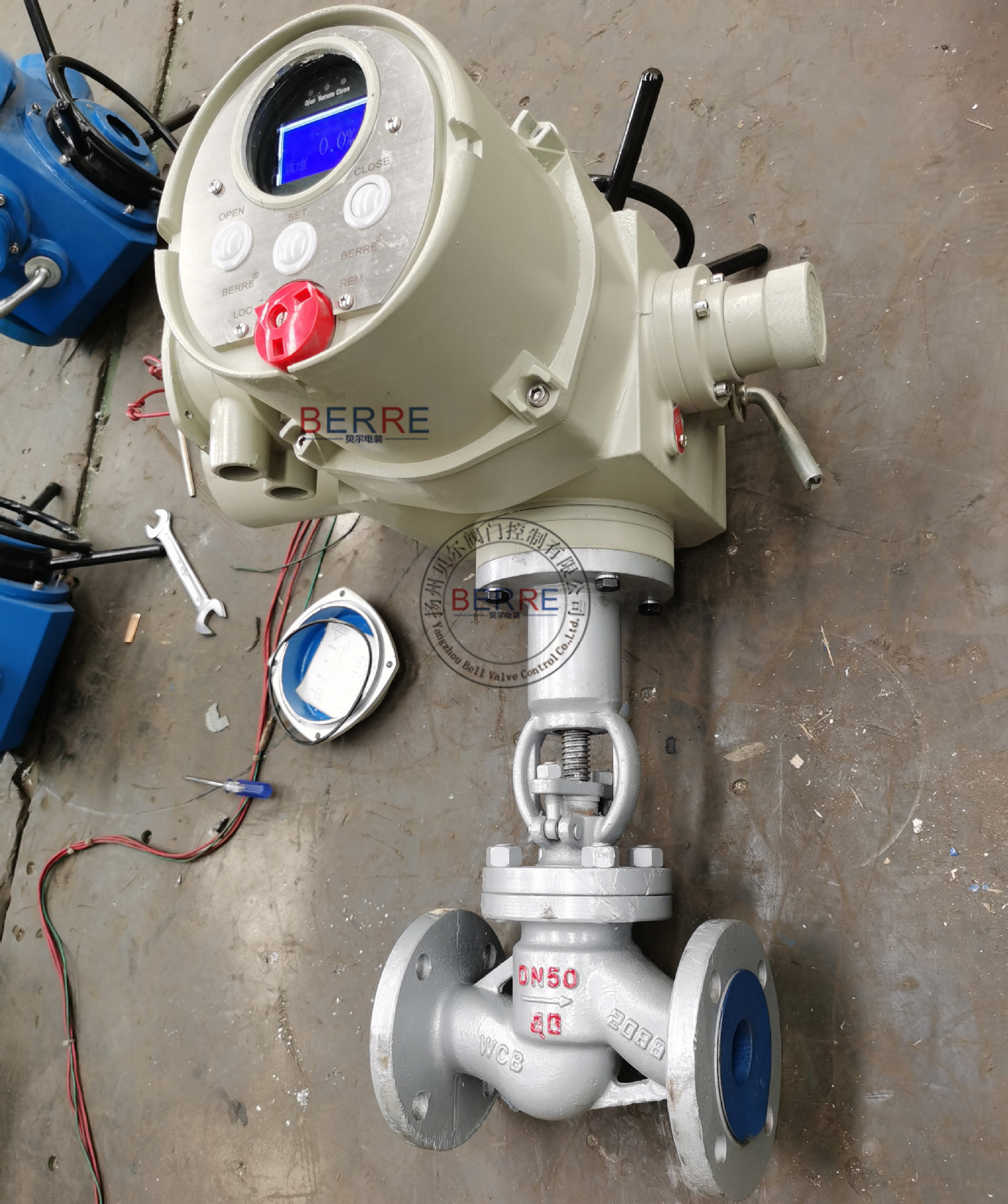 J941H-40C DN50一体化远控开关电动截止阀-阿里巴巴