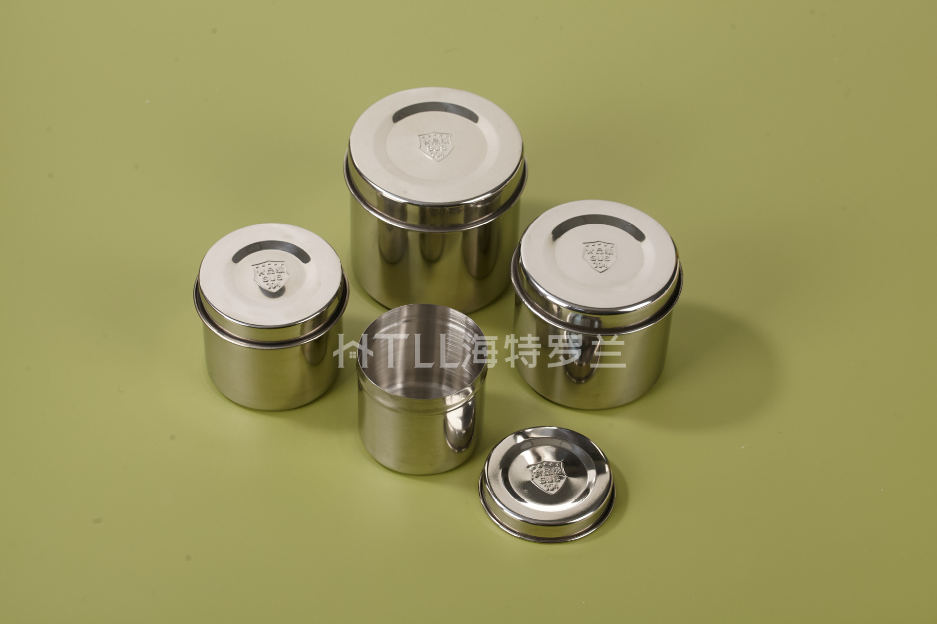 304不锈钢留样盒餐厅食堂留样专用盒食品圆形带盖留置盒钢盖圆罐-阿里巴巴