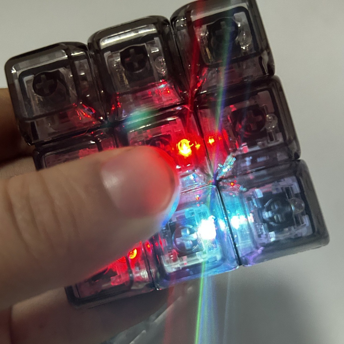 跨境方块解压按键PC帽机械轴键盘减压捏捏试轴器按键匙扣挂件-阿里巴巴