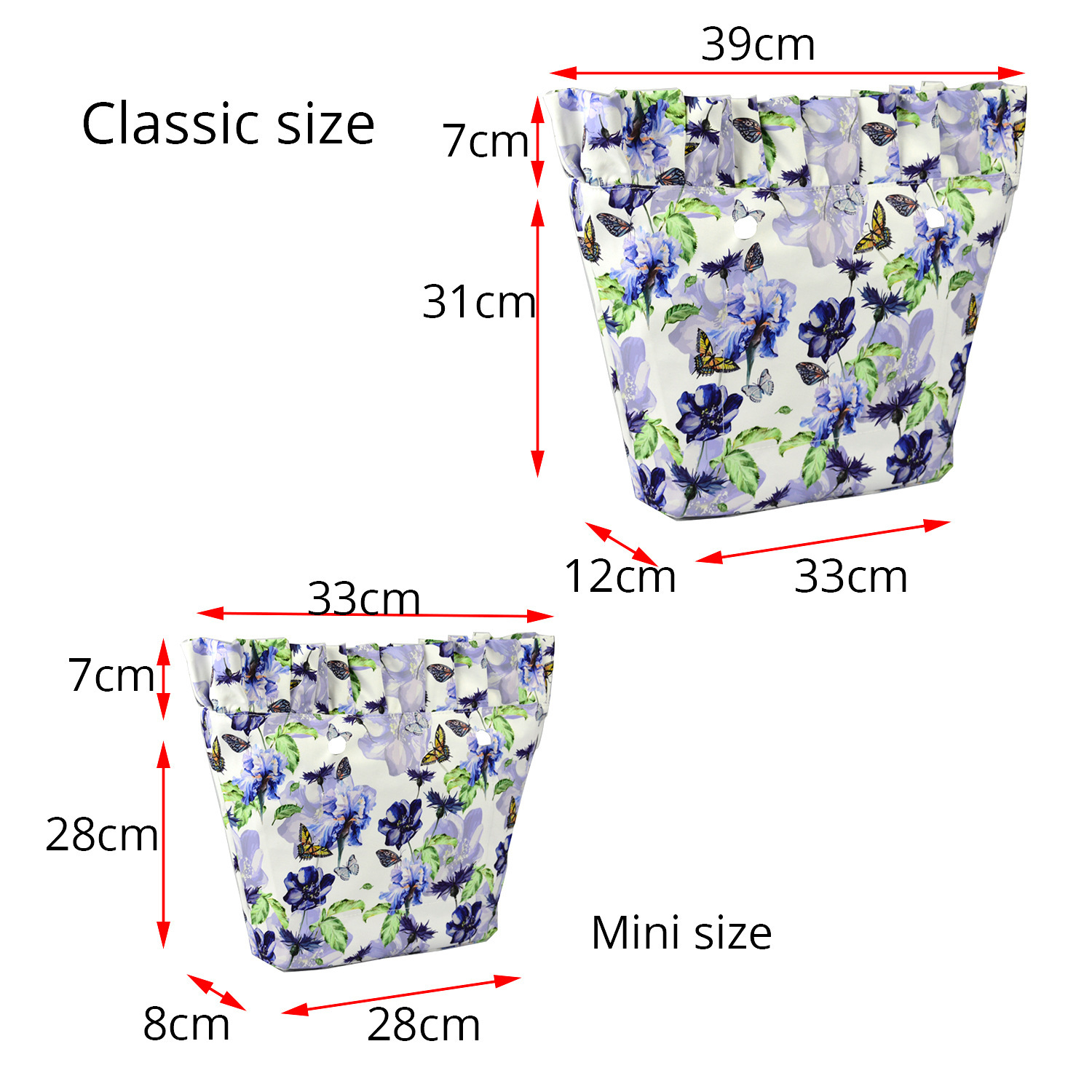 新斜纹布带褶皱印花内衬女士包大小号 obag Classic Mini 包-阿里巴巴