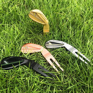 厂家直销高尔夫球杆球叉电镀金属果岭叉俱乐部修复草坪工具golf-阿里巴巴