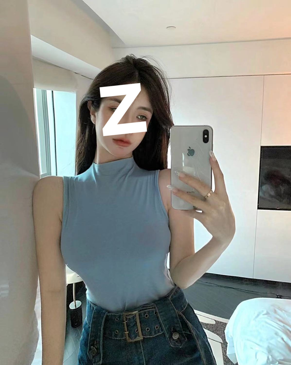 无袖上衣纯欲风韩式半高领背心女夏季新款气质时尚修身显瘦短款潮-阿里巴巴