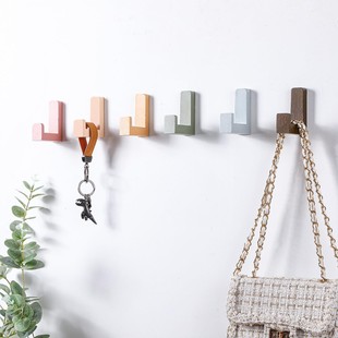 新款彩色挂衣钩进门玄关壁挂墙壁衣柜鞋柜挂衣架衣服挂钩打孔固定-阿里巴巴