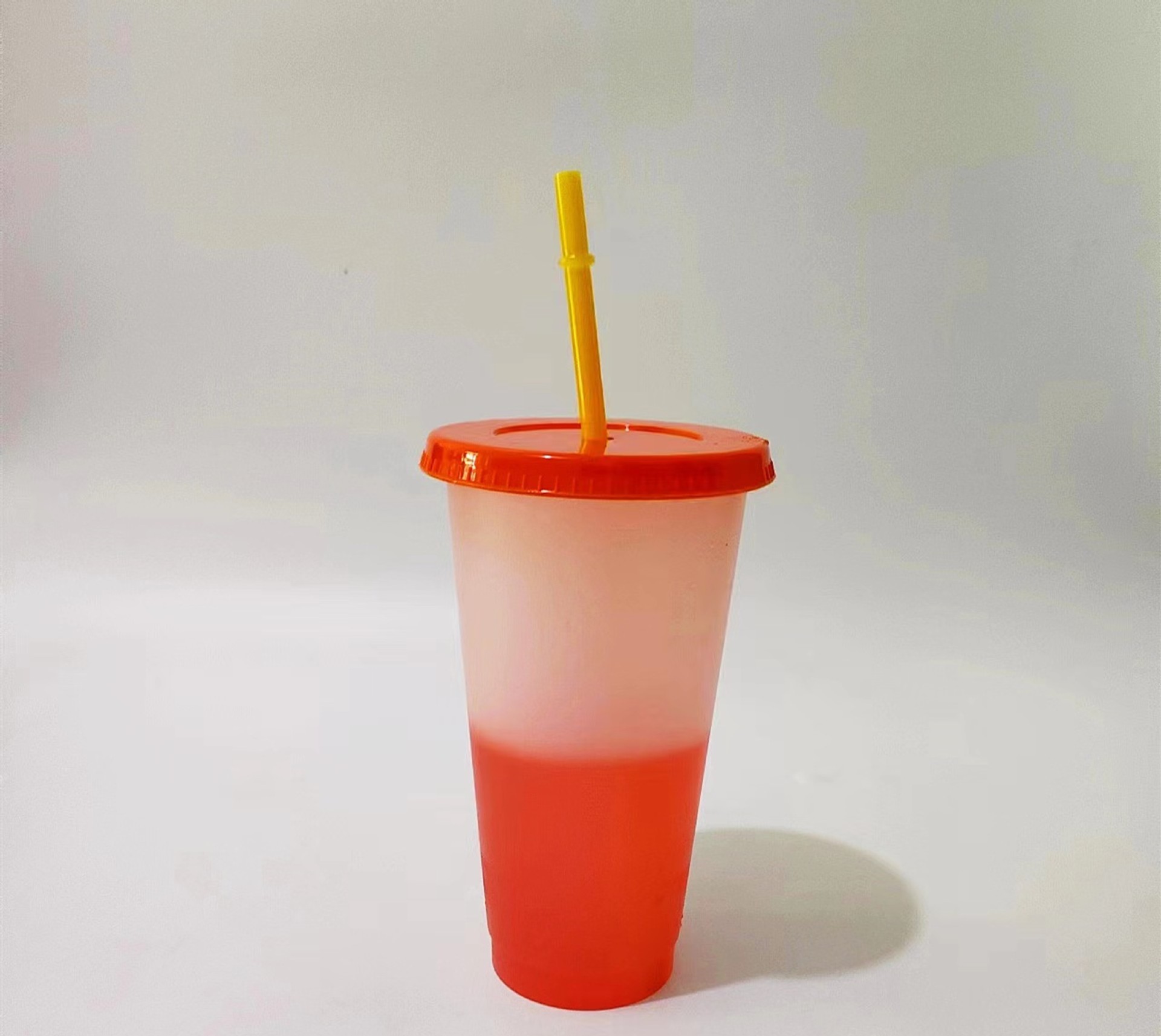 跨境pp感温遇冷变色塑料杯大容量710ml单层透明吸管运动杯可印log-阿里巴巴