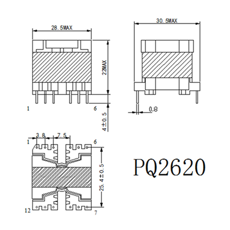 PQ2620高品质纯铜芯变压器厂家直销可做12V5A,24V3A等多规格-阿里巴巴