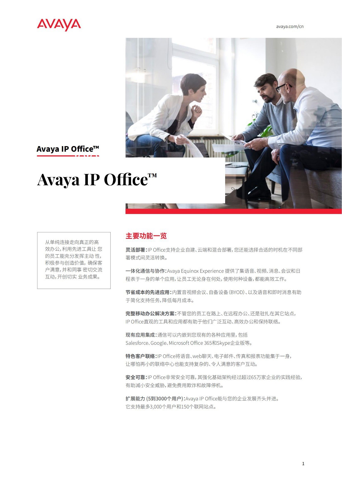 AVAYA 亚美亚 Avaya IPO 集成方案（IP Office主机 + J139 + L129-阿里巴巴