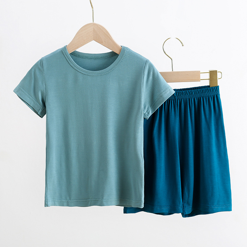 Children's pajamas boys' summer girls' short-sleeved baby air ...