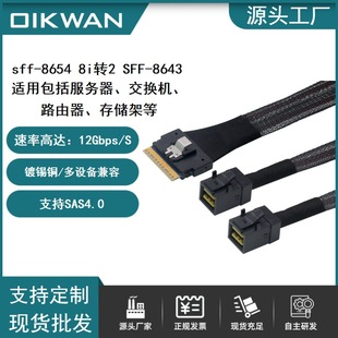 MiniSAS sff-8654 76P转2 SFF-8643 服务器阵列卡连接线数据线-阿里巴巴