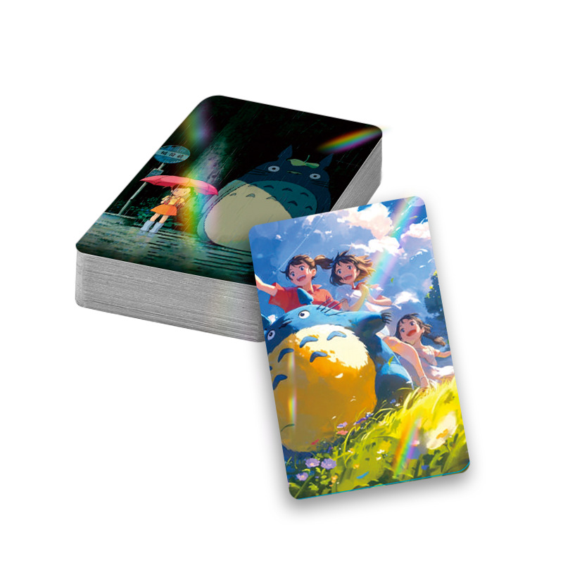 镭射闪卡 龙猫盒装30张小卡 LOMO卡 动漫周边 照片卡 贺卡 收藏卡-阿里巴巴