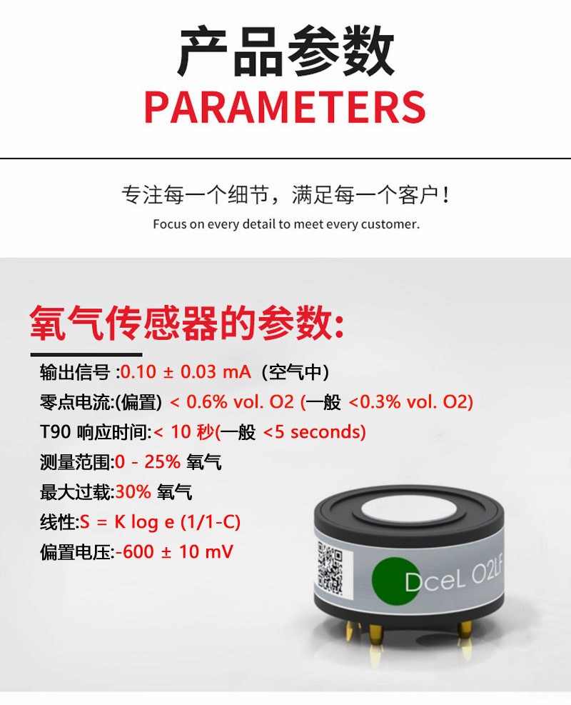 英国DDS氧气传感器 DceL O2 LF 小尺寸 长寿命 模拟信号-阿里巴巴