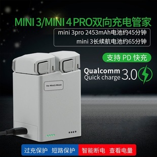 适用于DJI大疆Mini3/Mini3 Pro/Mini4 Pro双路PD充电管家逐个充电-阿里巴巴