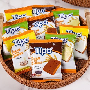 包邮越南进口Tipo牛奶/牛奶芝麻/巧克力芝麻/榴莲味面包干135g/袋-阿里巴巴