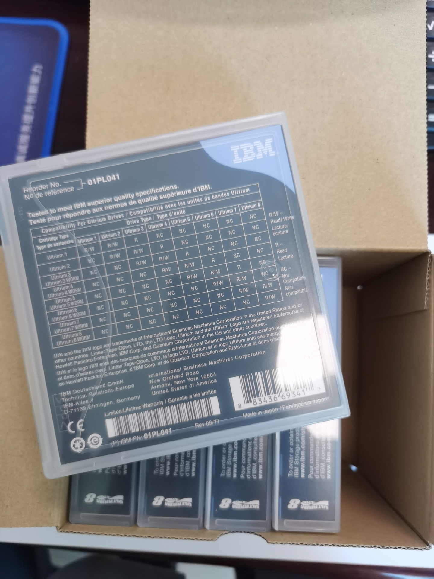 IBM LTO8 1PL041 Ultrium 8 12TB/30TB RW 数据磁带-阿里巴巴