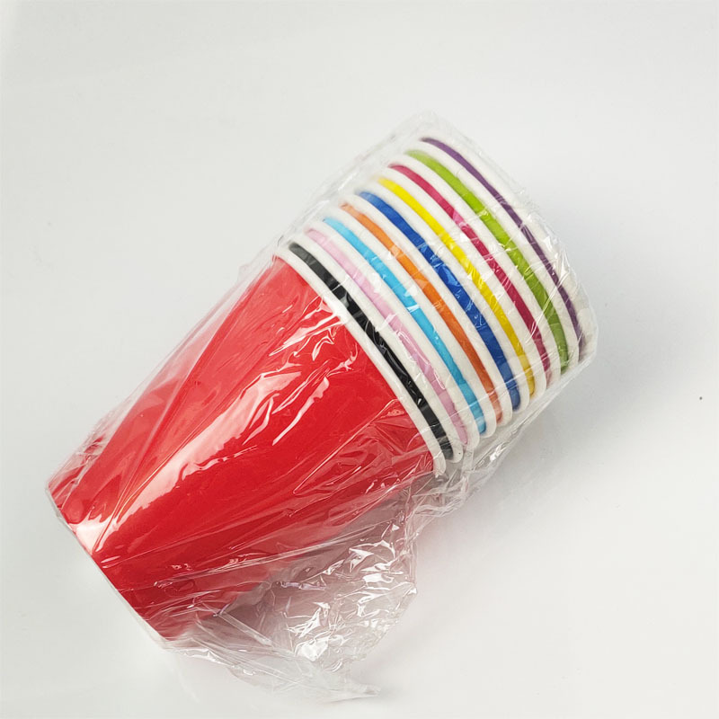Handmade paper cup thickened color disposable paper cup diy production ...