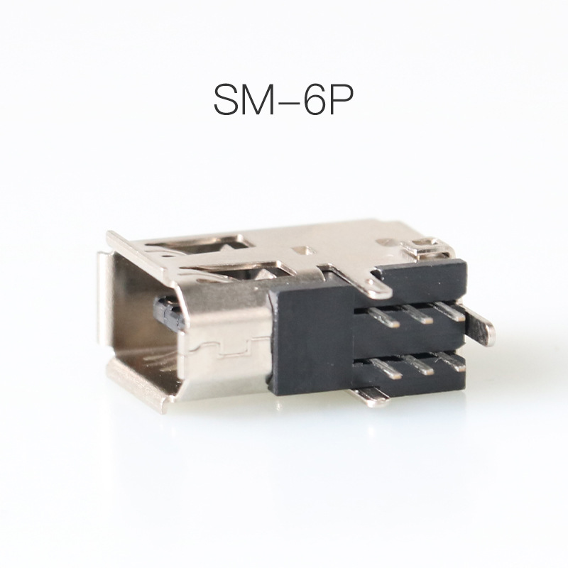 国产1394连接器SM-6P公头SM-6E母头3E106-2230KV底座/弯母座SM-6P-阿里巴巴