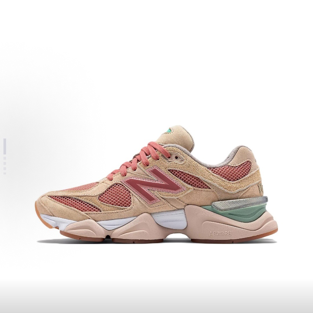 NB9060网布皮革绒面革运动简约减震耐磨低帮生活休闲鞋男女米绿色-阿里巴巴