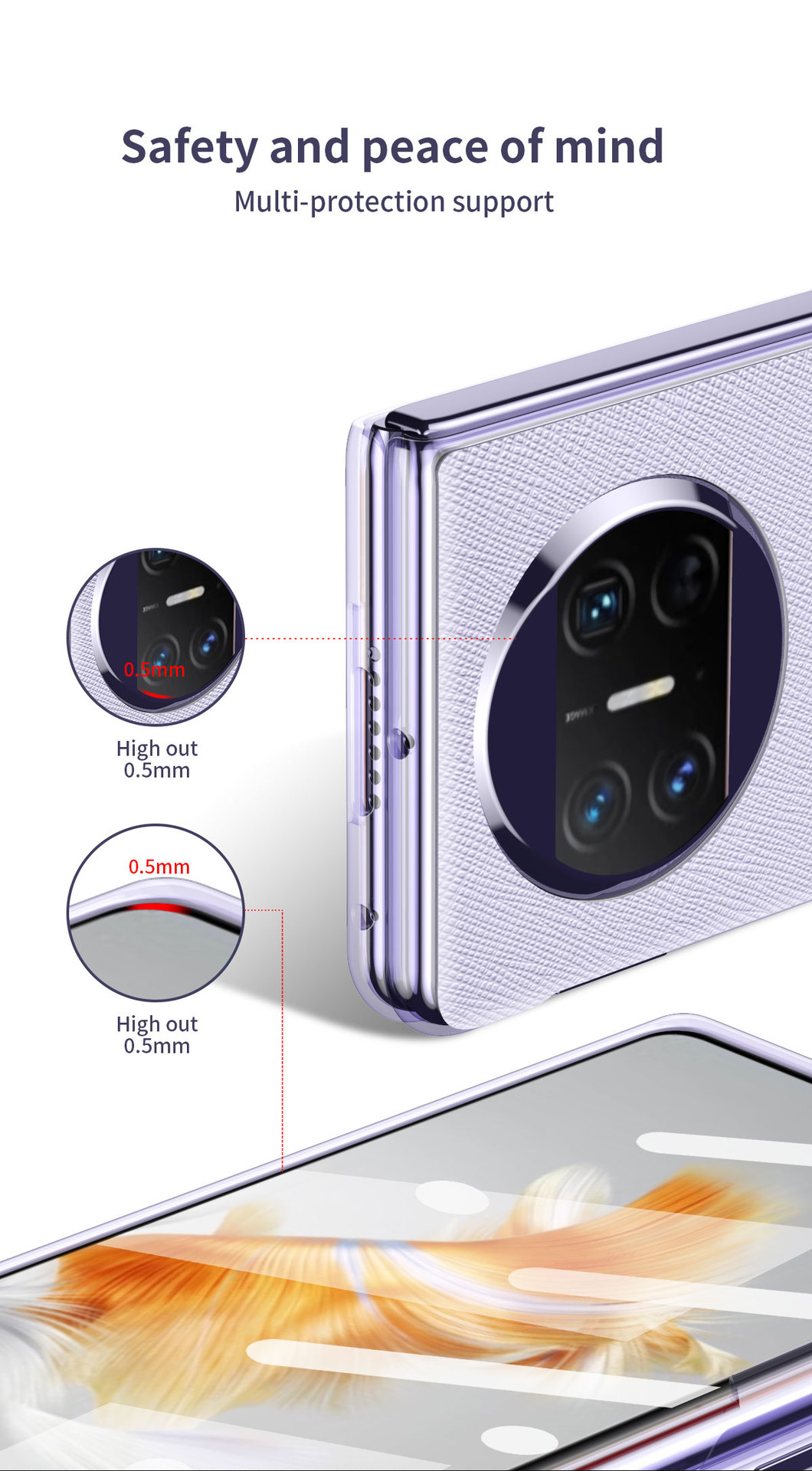 适用华为matex3手机壳MATE X3素皮折叠全包铰链防摔保护套支架5G-阿里巴巴