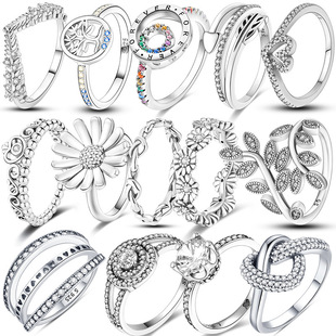 2023 Romantic 925 Sterling Silver Simple Infinity Band Ring-阿里巴巴