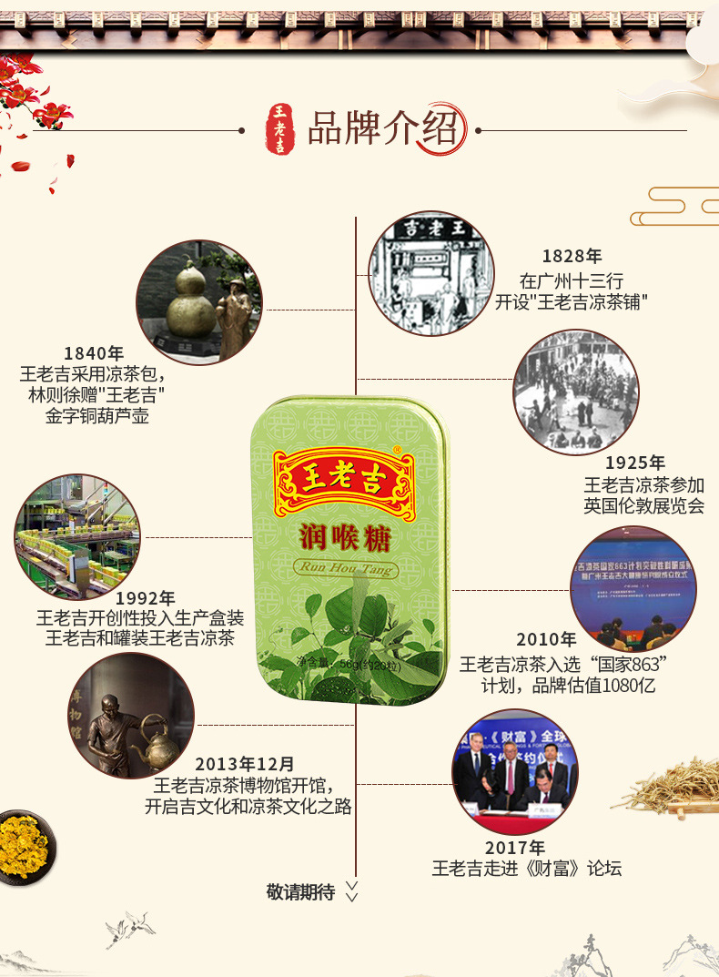 王老吉润喉糖薄荷糖56g/盒铁盒 草本护嗓零食清凉润喉片-阿里巴巴