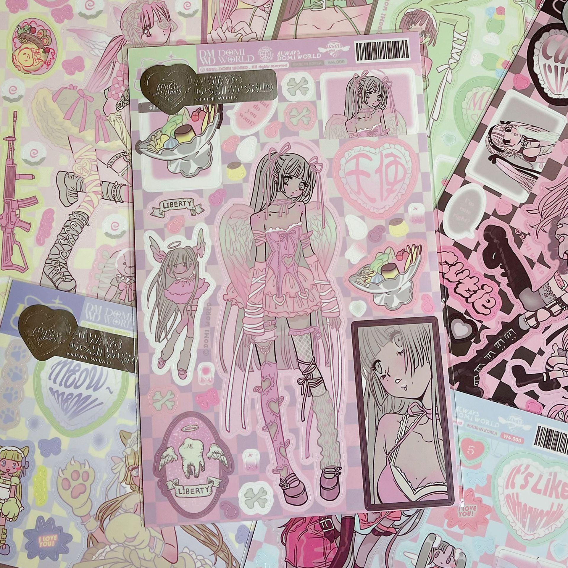 domi贴纸书韩系甜亚手帐人物贴纸ins风源头工厂批发咕卡手帐贴纸-阿里巴巴