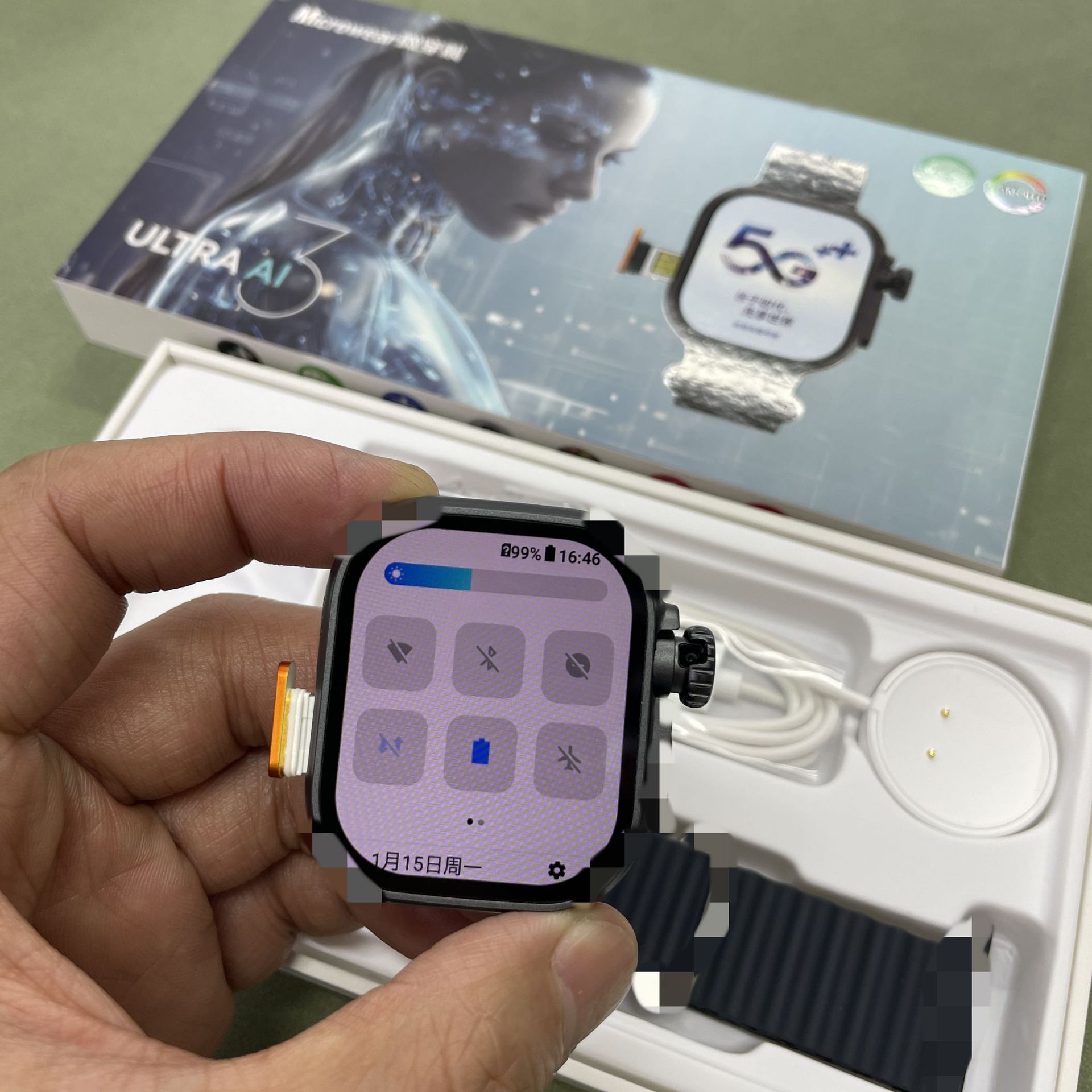 微穿戴智能手表ultra ai3插卡4G蜂窝wifi版非子腾系统AMOLED屏幕-阿里巴巴
