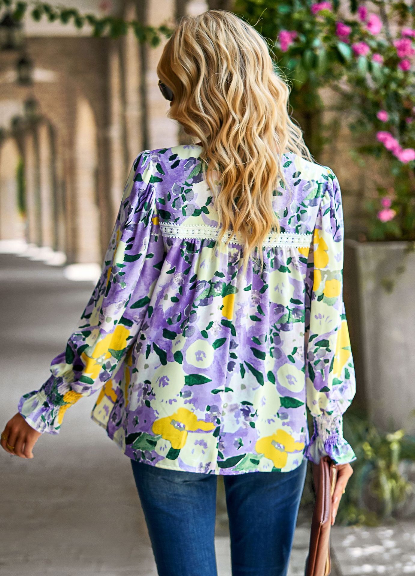 Women's Floral Print Casual Blouses