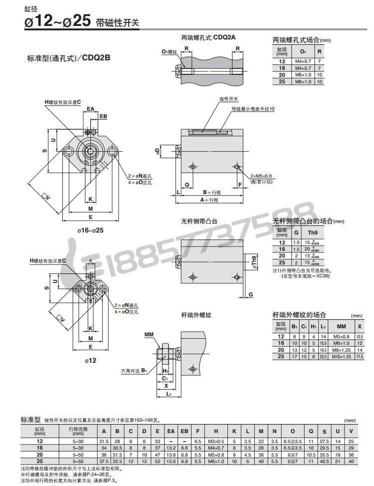 CQ2B40-CDQ2B40-10DMZ-15-20DCMZ-25-30-40-50DMZ-75-100薄型气缸-阿里巴巴