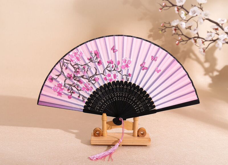2pcs Ancient Hanfu fairy dress Folding Fans for women girls Chinese ...
