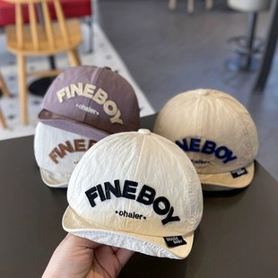 FINEBOY字母宝宝帽子春夏薄款婴儿童鸭舌帽软檐遮阳婴幼儿速干帽-阿里巴巴