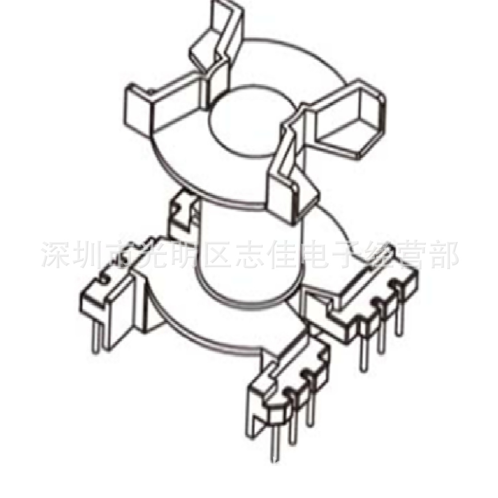 PQ4040高频骨架PQ4040变压器骨架通讯骨架立式6+6针X4040-阿里巴巴