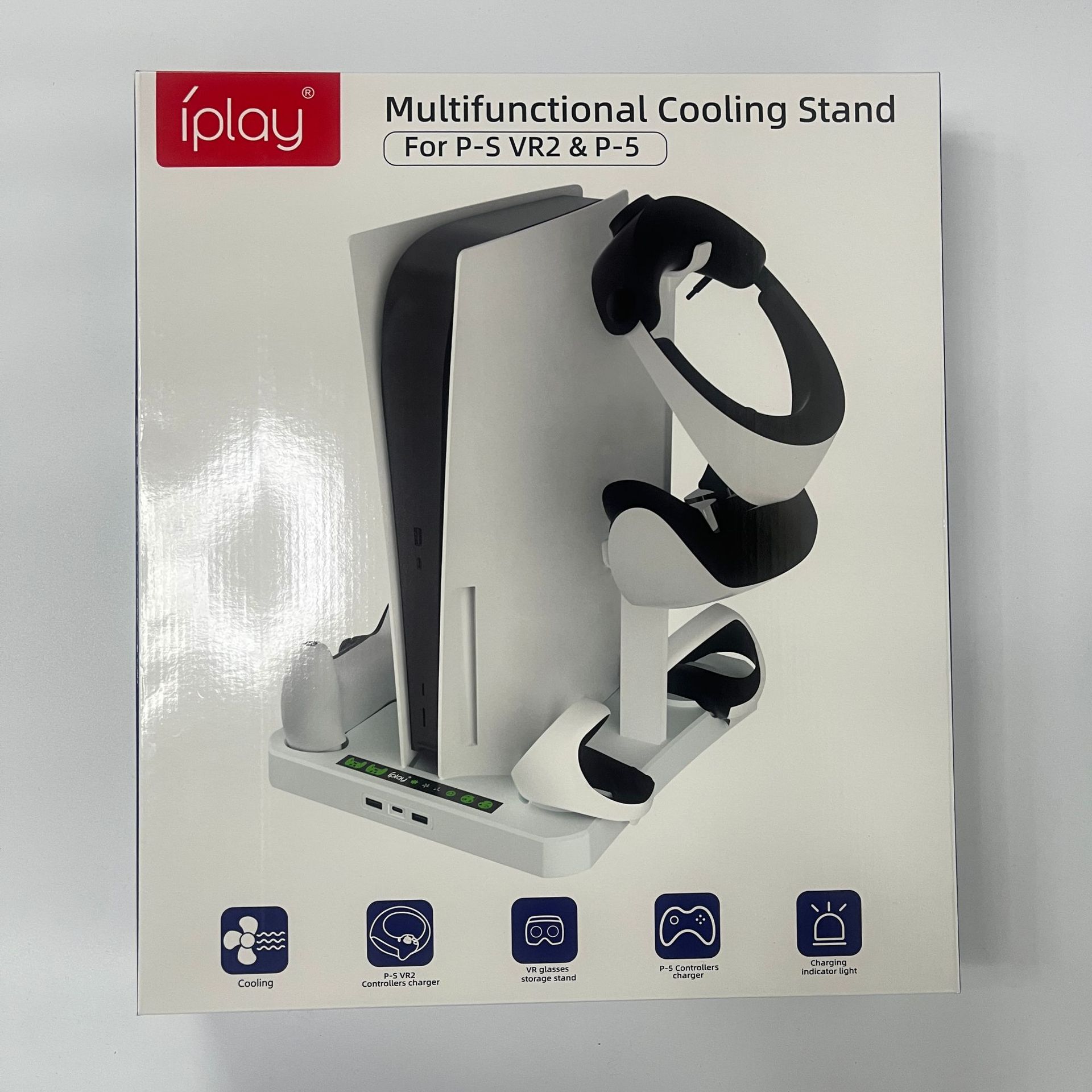 PS5主机多功能散热底座PSVR2/PS5手柄充电座+游戏碟片/头盔收纳架-阿里巴巴