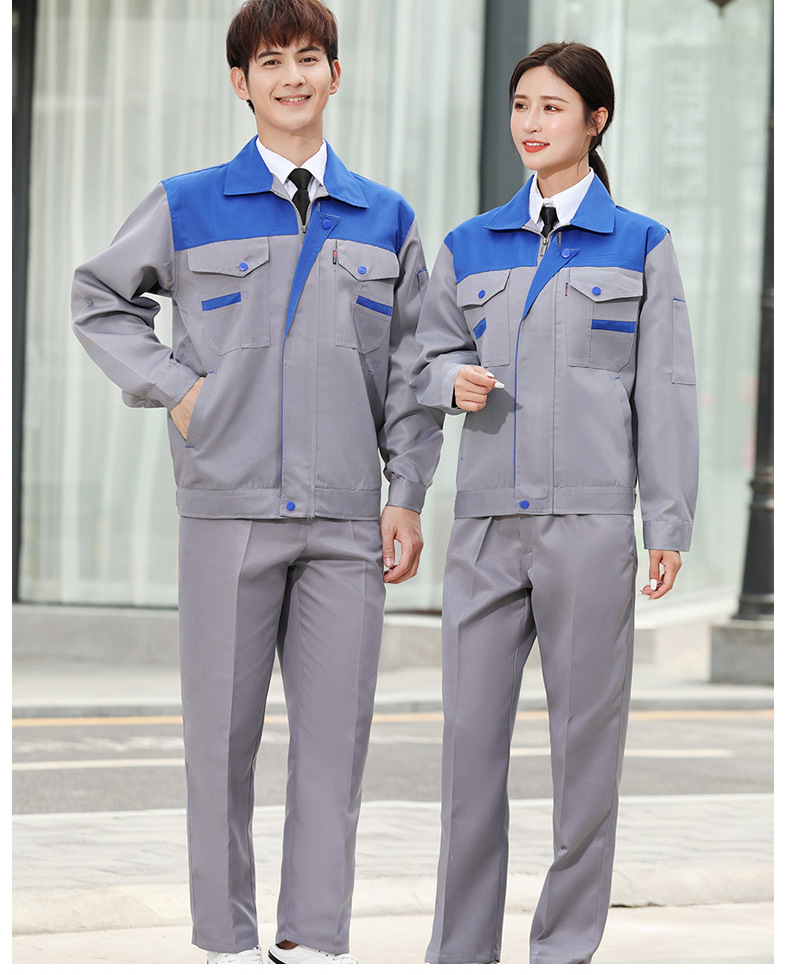 春秋工作服套装男长袖耐磨装饰汽修工程服工厂车间工衣工装劳保服-阿里巴巴
