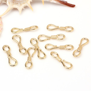 14k包金保色8字钩扣OT扣 diy手工饰品配件 IQ项链手链收尾连接扣-阿里巴巴