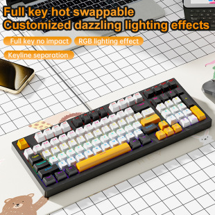 K98 Mechanical Wired Keyboard Keyline Separation Computer-阿里巴巴
