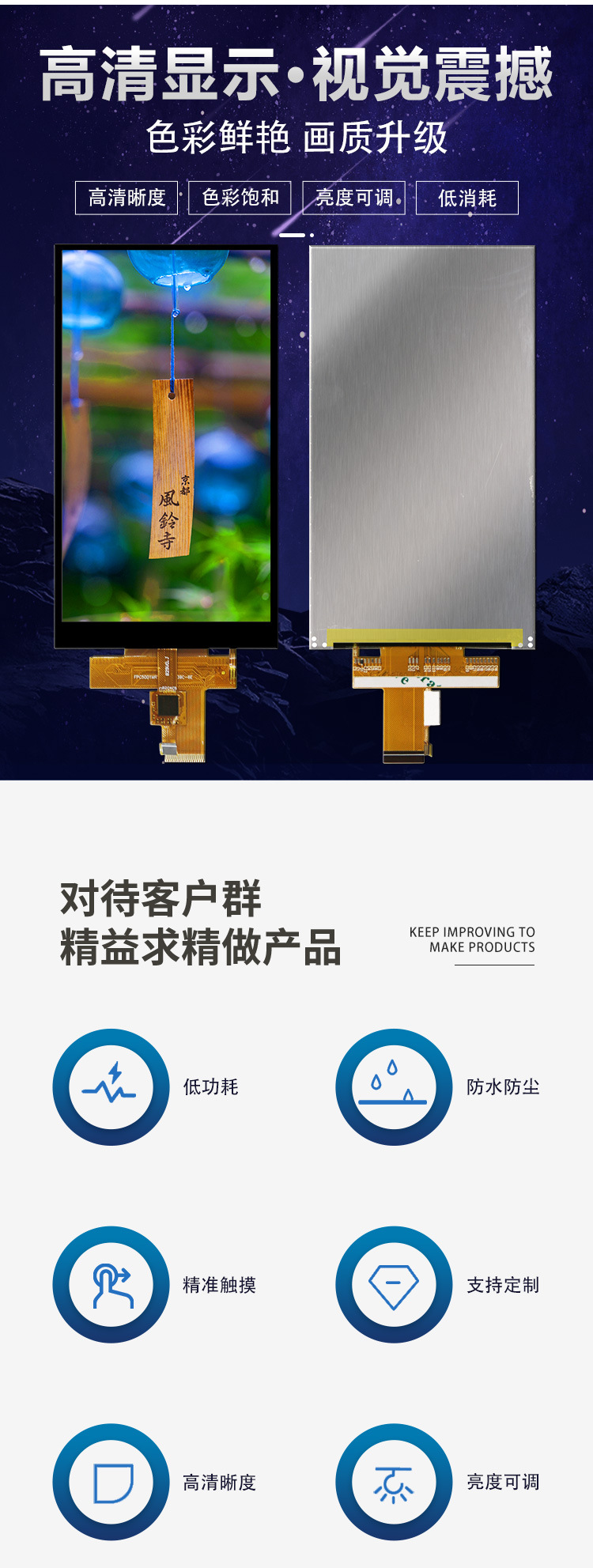 5寸液晶屏tft型LCD显示屏模组总成mpi接口GT911电容触摸屏幕彩屏-阿里巴巴
