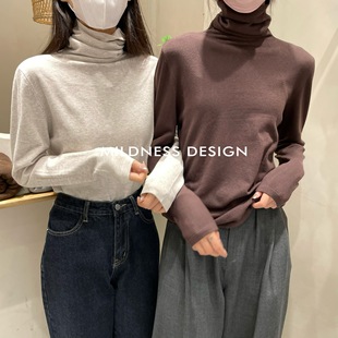 MILDNESSDESIGN2023秋季新款韩版高弹百搭高领针织衫套头毛衣2823-阿里巴巴