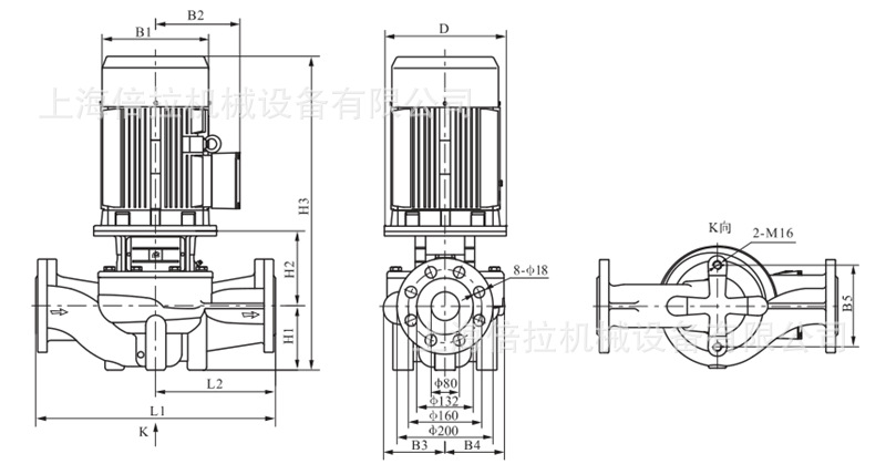 11kw立式空调冷却水循环泵TD80-41G/2地热采暖抽水增压泵-阿里巴巴