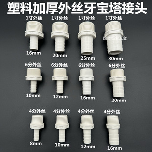 塑料外丝宝塔直4分6分1寸外螺纹水咀带丝扣软管格林头PVC水嘴气咀-阿里巴巴