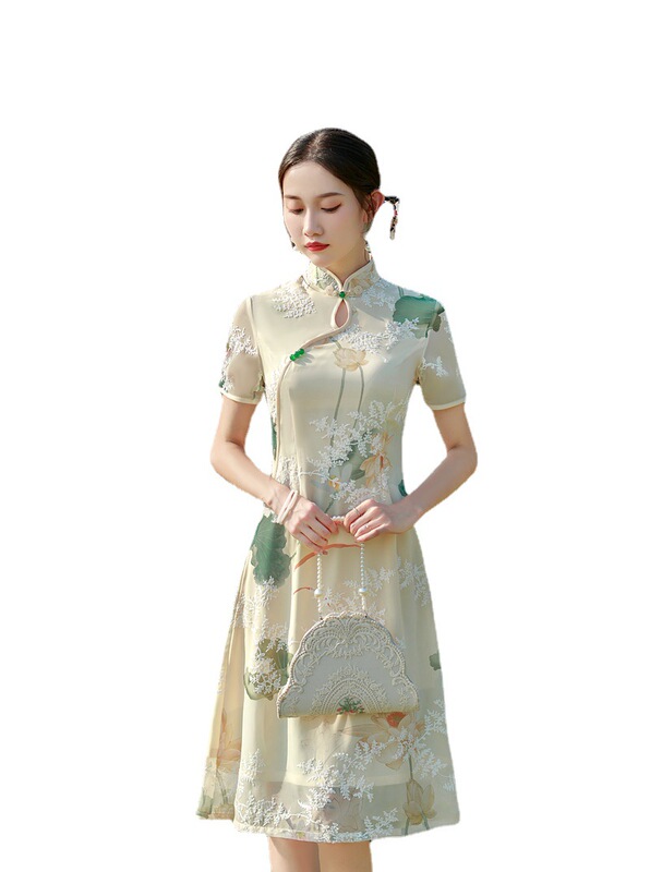 Women Chinese dress Oriental Retro Qipao Cheongsam model show miss ...