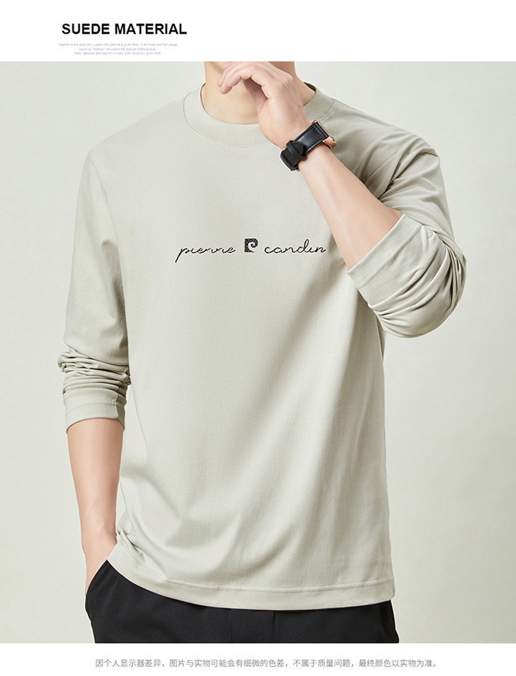 秋冬字母印花长袖T恤男秋季新款260g重磅宽松圆领打底衫卫衣-阿里巴巴